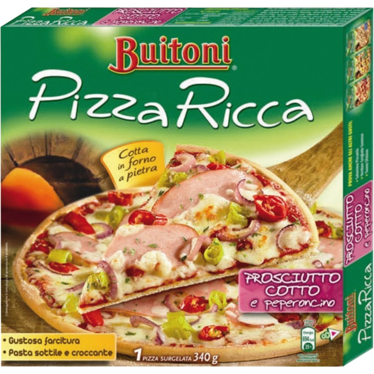 BUITONI pizza ricca al prosciutto cotto e peperoncino KG 0,3400 - Basko