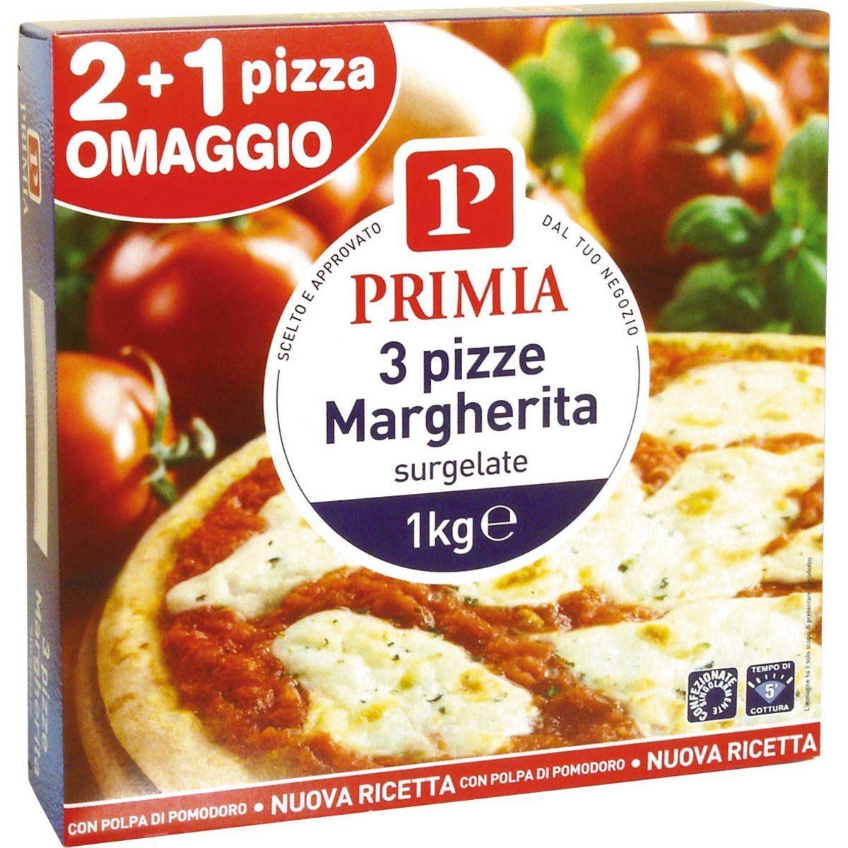 PRIMIA Pizza margherita KG 0,9990 - Basko