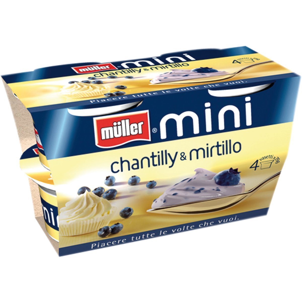 MULLER mini chantilly e mirtillo KG 0,3000 - Basko