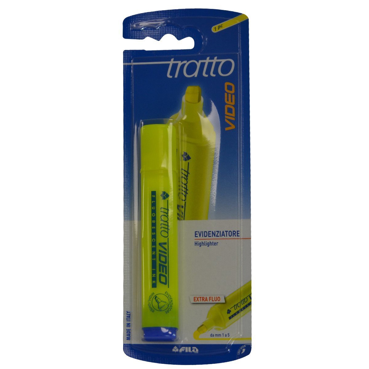 Tratto Video Evidenziatore giallo 1 pezzo. - Basko
