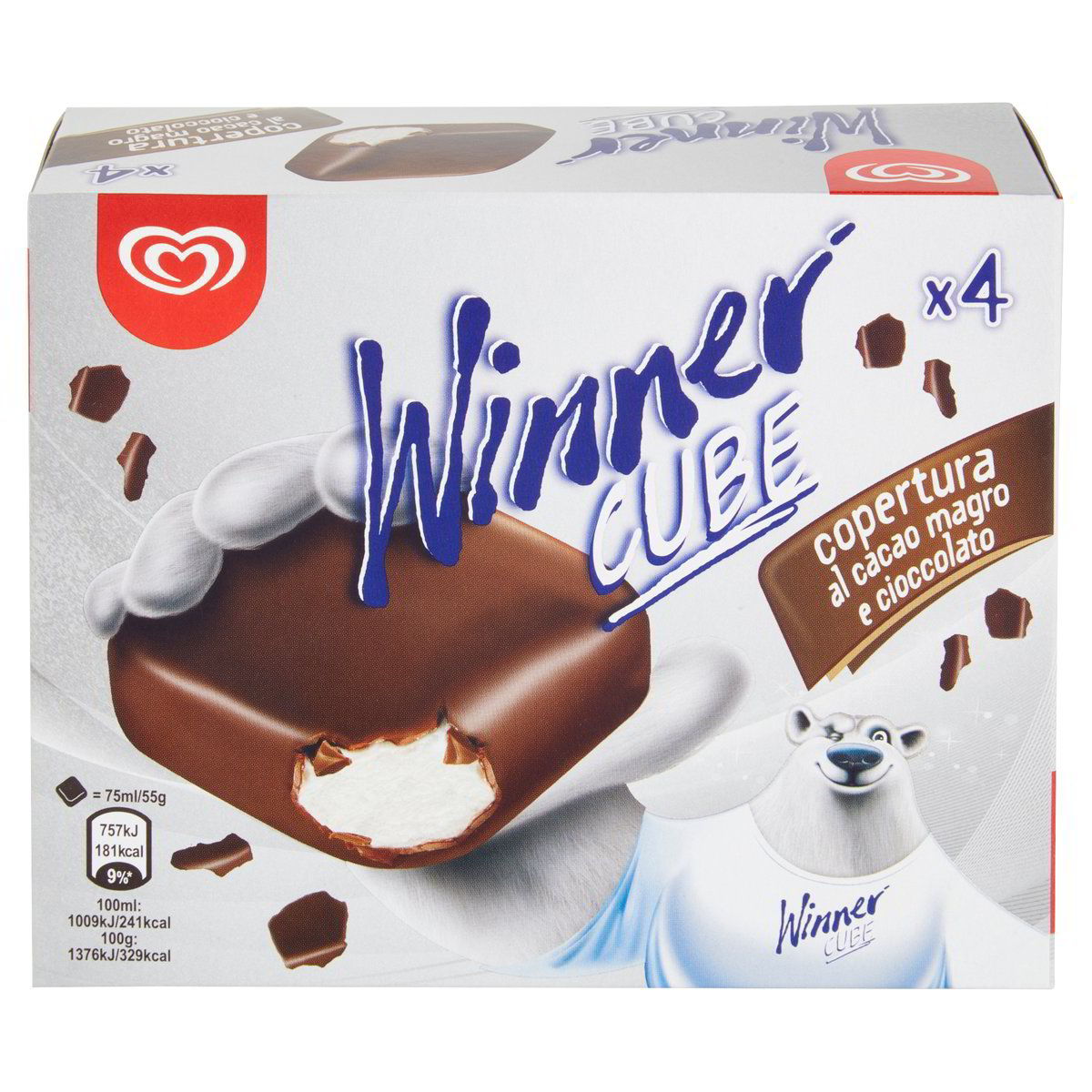 ALGIDA Winner Cube 220 GR 4 pezzi. - Basko