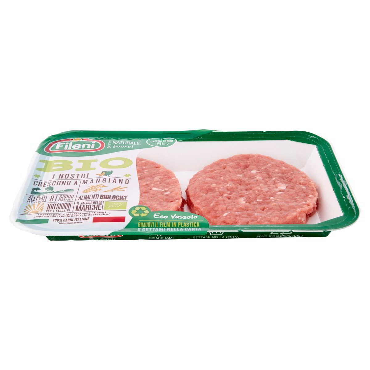 FILENI Bio Hamburger di pollo 200 GR Da agricoltura biologica. - Basko