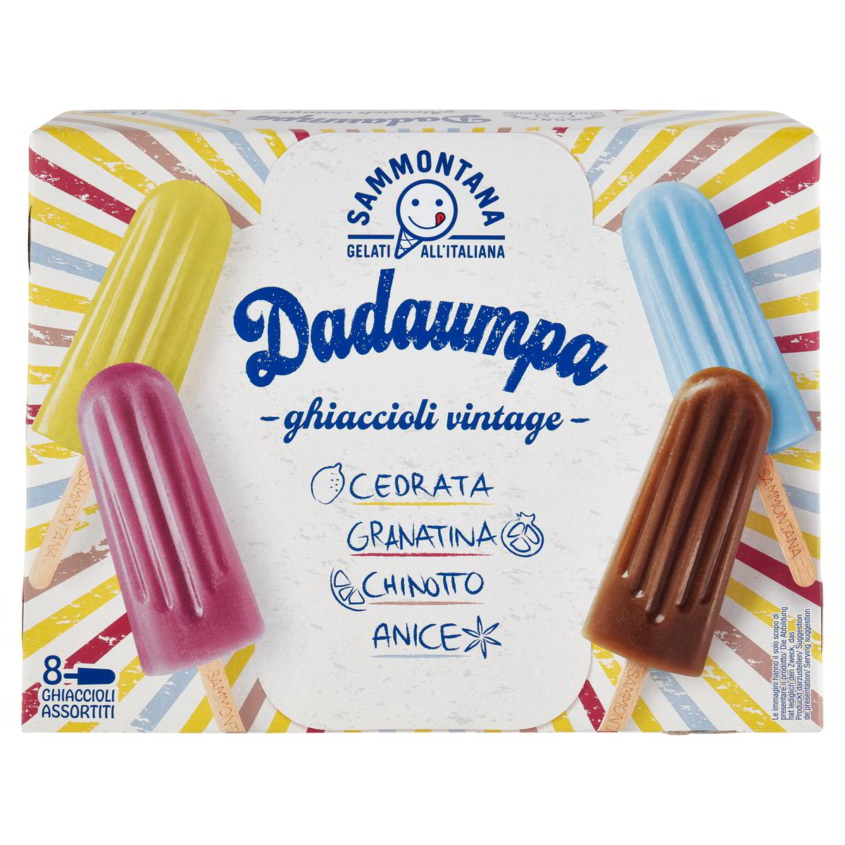 SAMMONTANA Ghiaccioli Dadaumpa 496 GR 8 gusti assortiti,chinotto ...