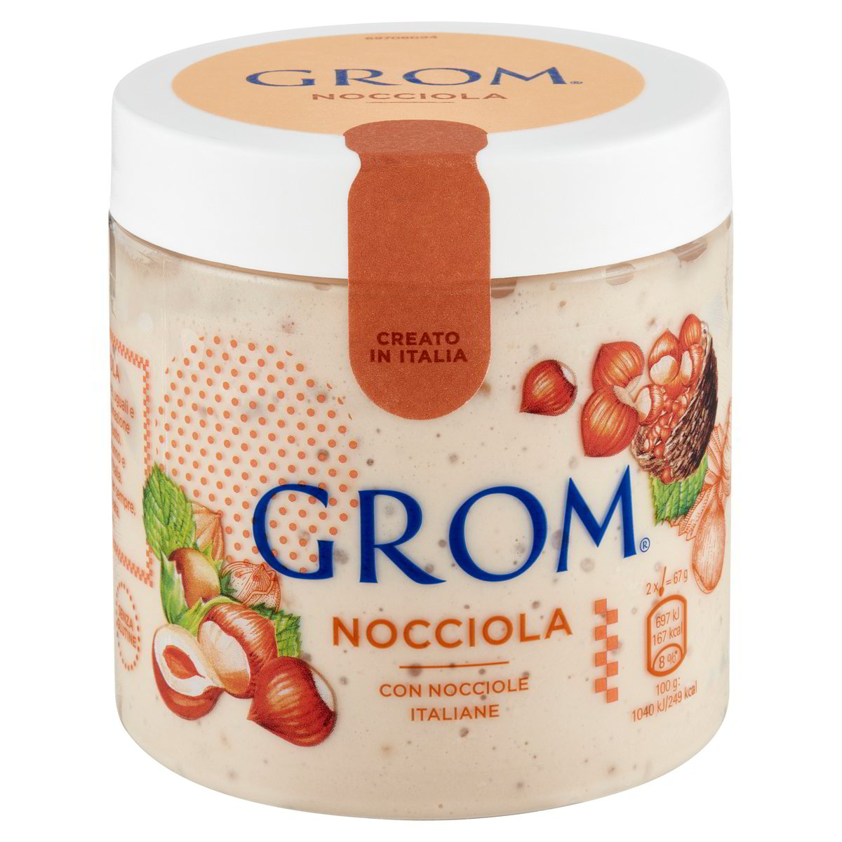 GROM Gelato alla Nocciola 310 GR Con ingredienti di origine naturale ...