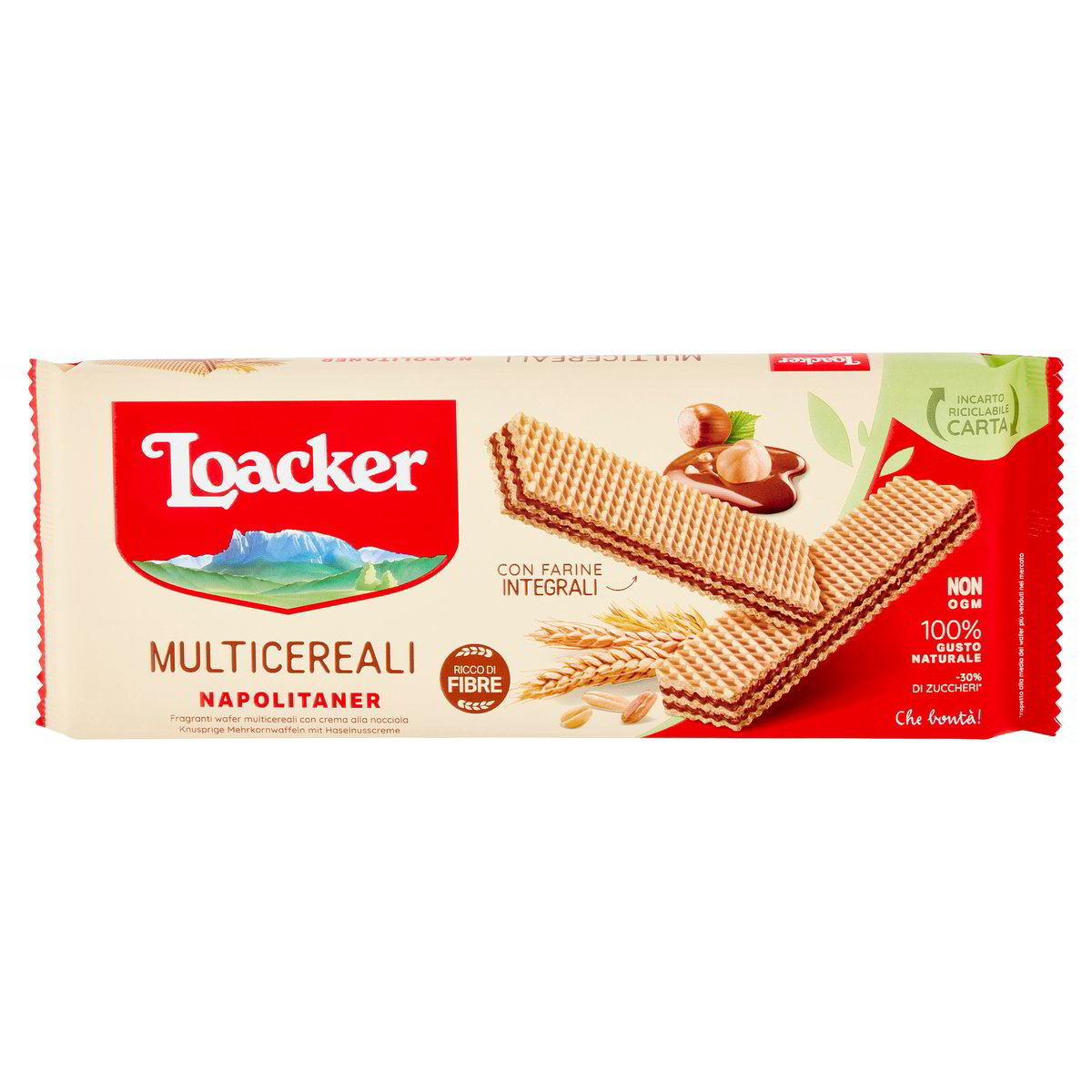 LOACKER Wafer Multicereali Napolitaner 175 GR Con farro, grano e avena ...
