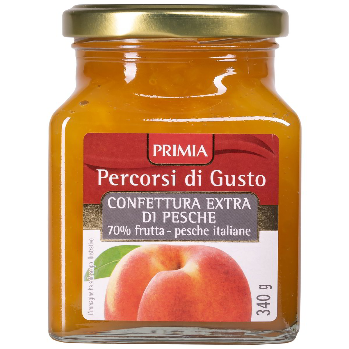 PERCORSI DI GUSTO PRIMIA Confettura extra di pesche 340 GR 70% frutta ...