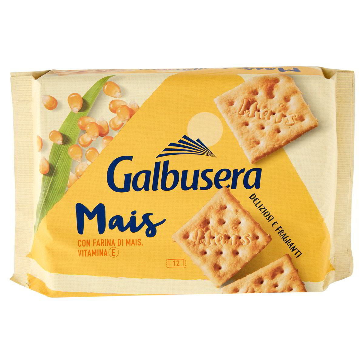 GALBUSERA Mais Crackers 400 GR 12 pezzi.Con lievito madre.Senza olio di ...