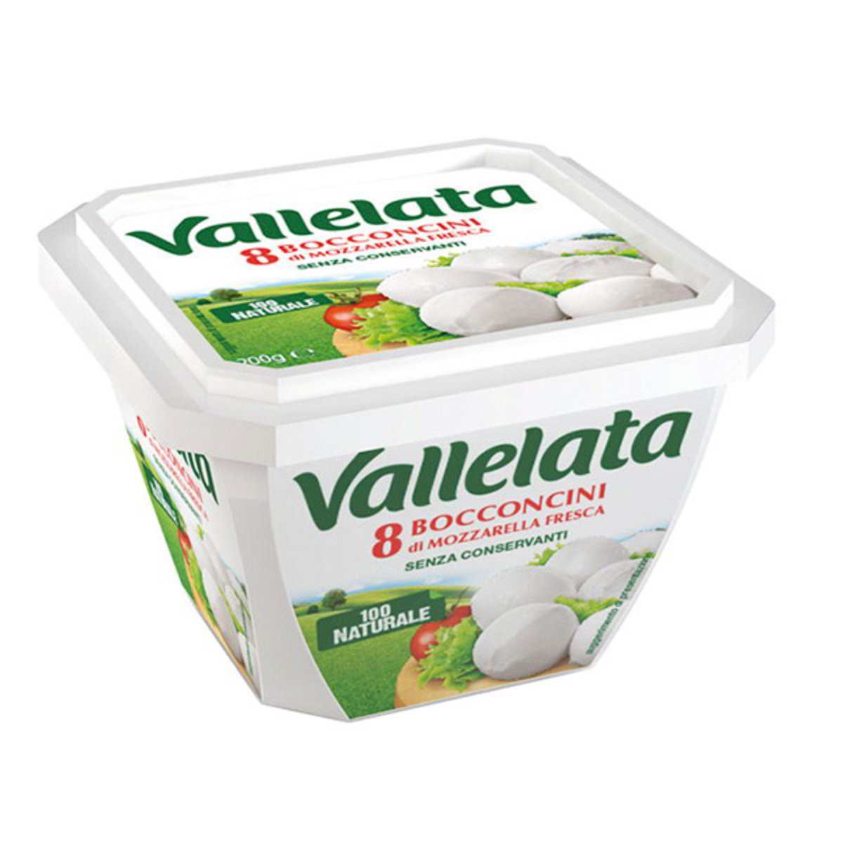 VALLELATA Bocconcini di mozzarella 200 GR 8 bocconcini.Senza ...