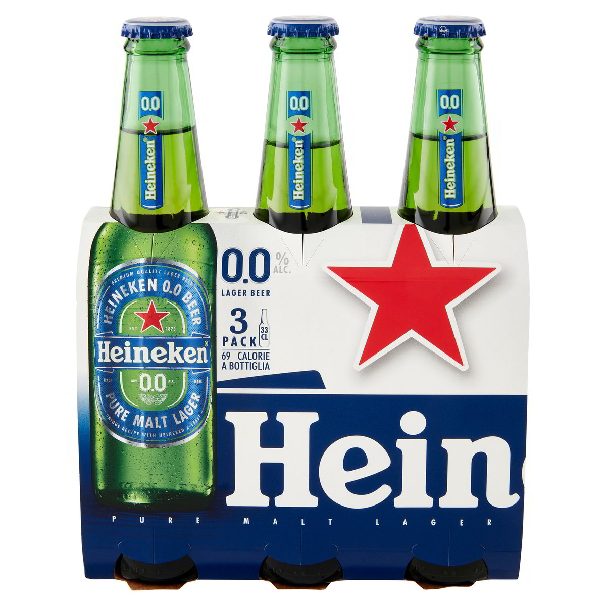 HEINEKEN Birra 0.0 Lager Beer 990 ML 3 bottigliette. - Basko