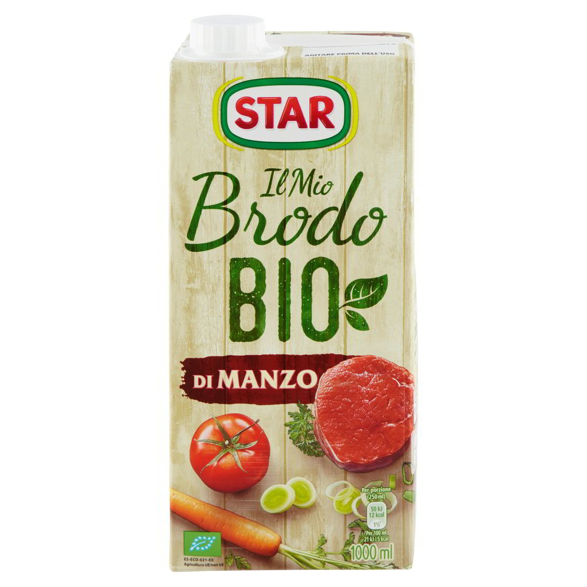 STAR Il Mio Brodo Bio di Manzo 1 LT Da agricoltura biologica. - Basko