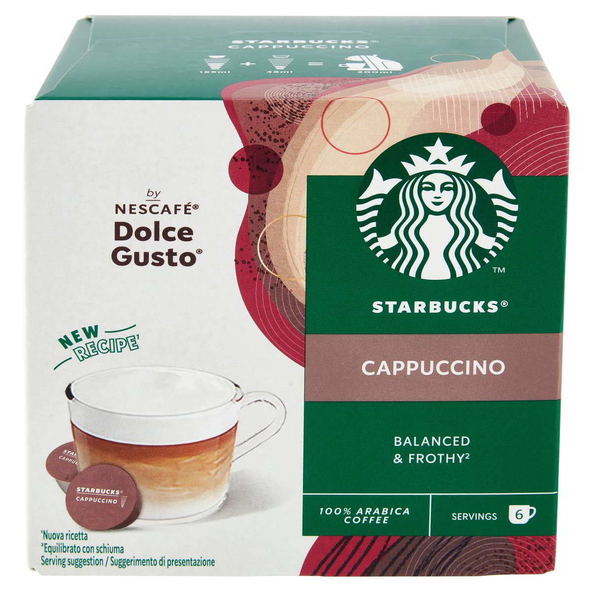 STARBUCKS Cappuccino by Nescafé Dolce Gusto capsule 120 GR 12 caps.100% ...