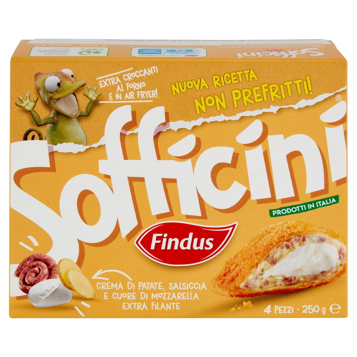 SOFFICINI FINDUS Sofficini Patate e Salsiccia più Mozzarella 250 GR 4 ...