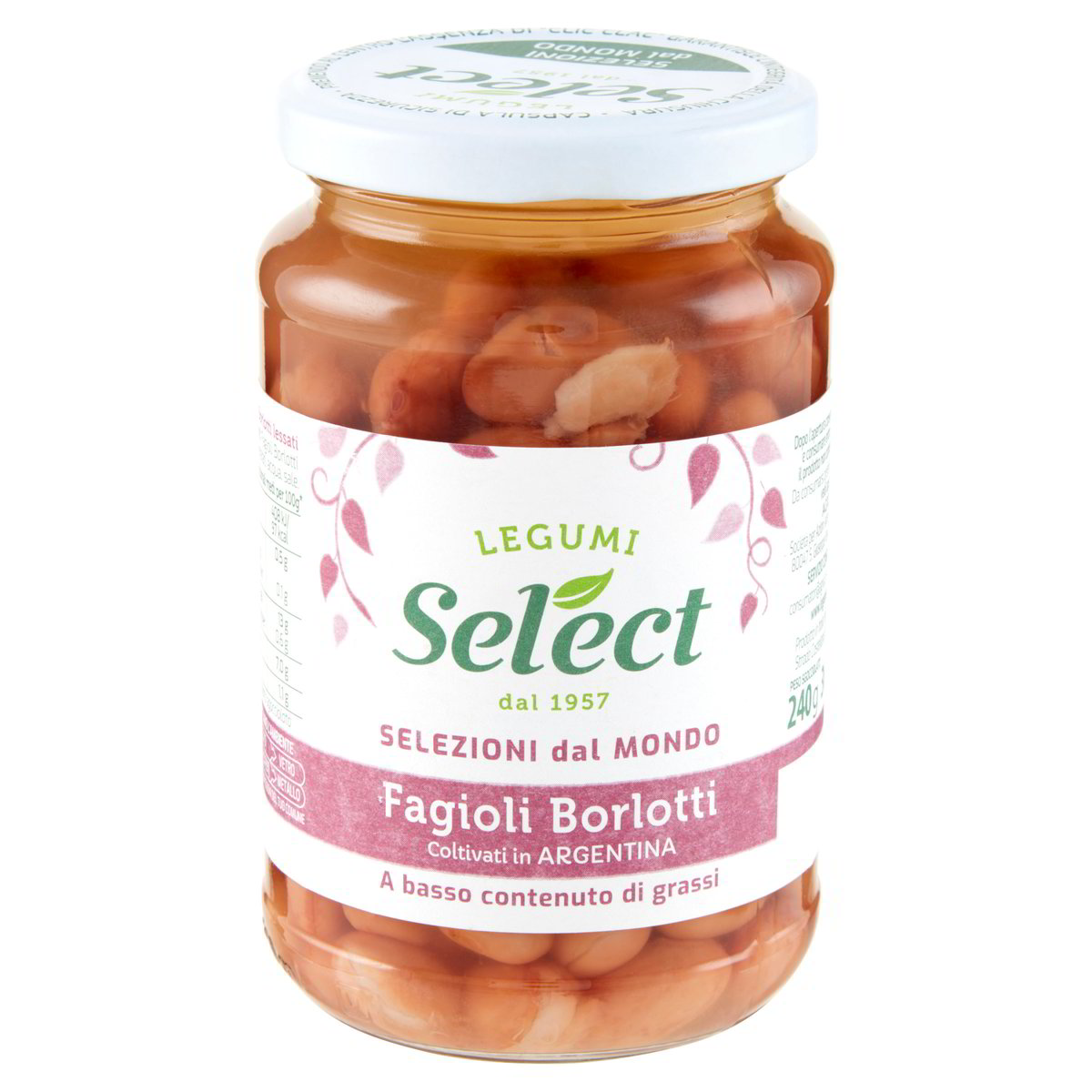SELECT Fagioli borlotti 240 GR Coltivati in Argentina.A basso contenuto ...