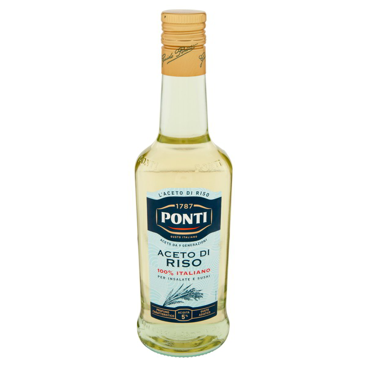 PONTI Aceto di riso 500 ML 100% italiano.Per insalate e sushi. - Basko