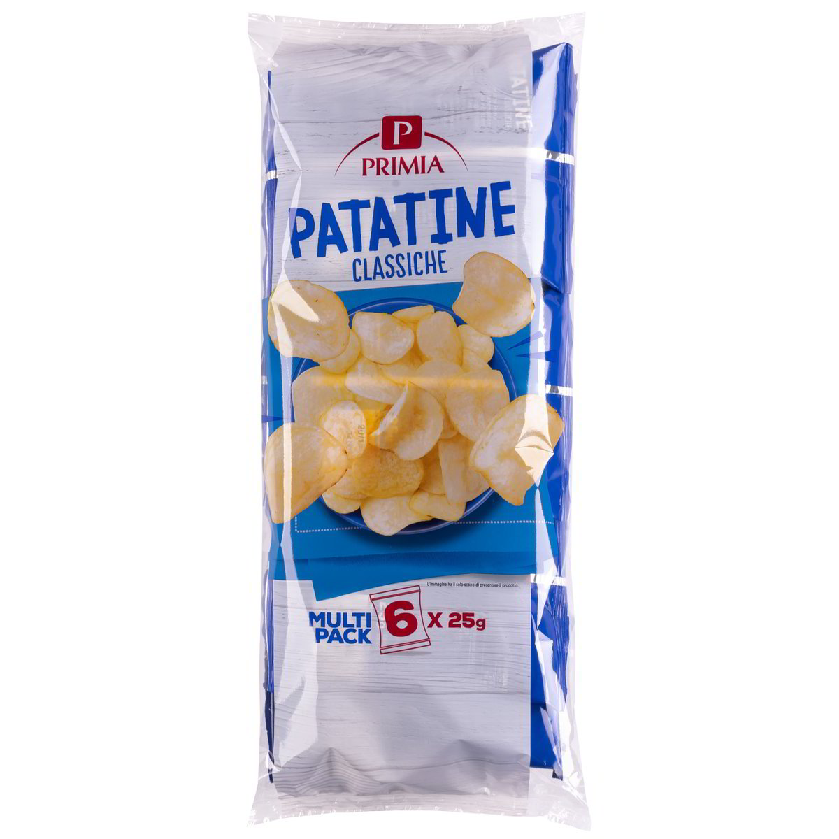 PRIMIA Patatine classiche 150 GR 6 pezzi x 25 gr. - Basko