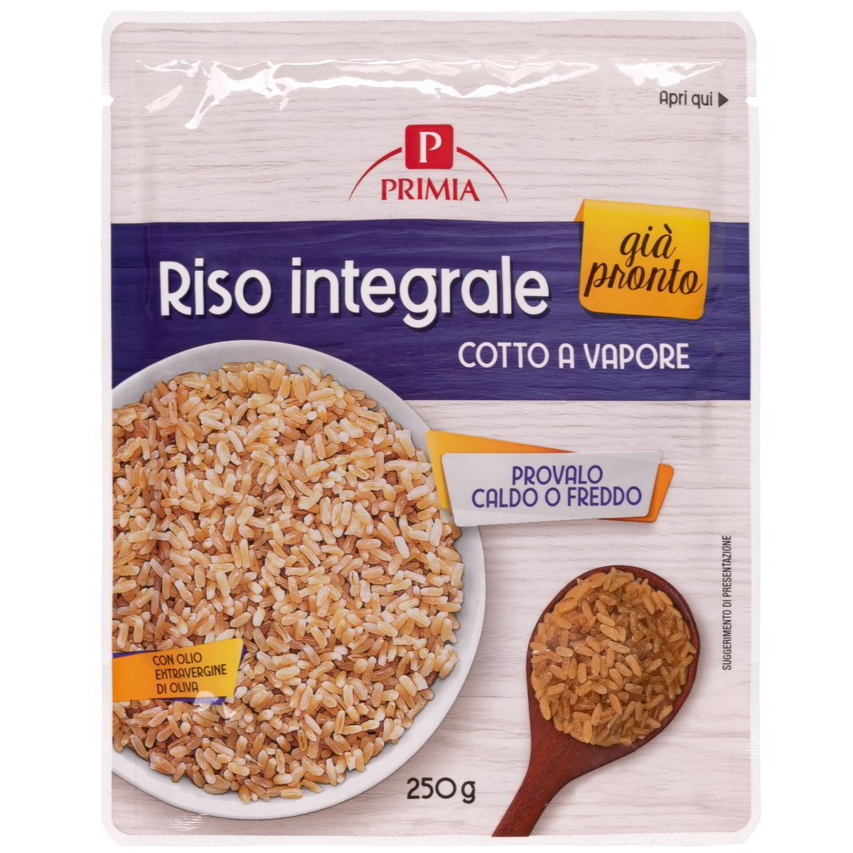 PRIMIA Riso Nero 250 GR Cotto a vapore. Con olio extra vergine d'oliva ...