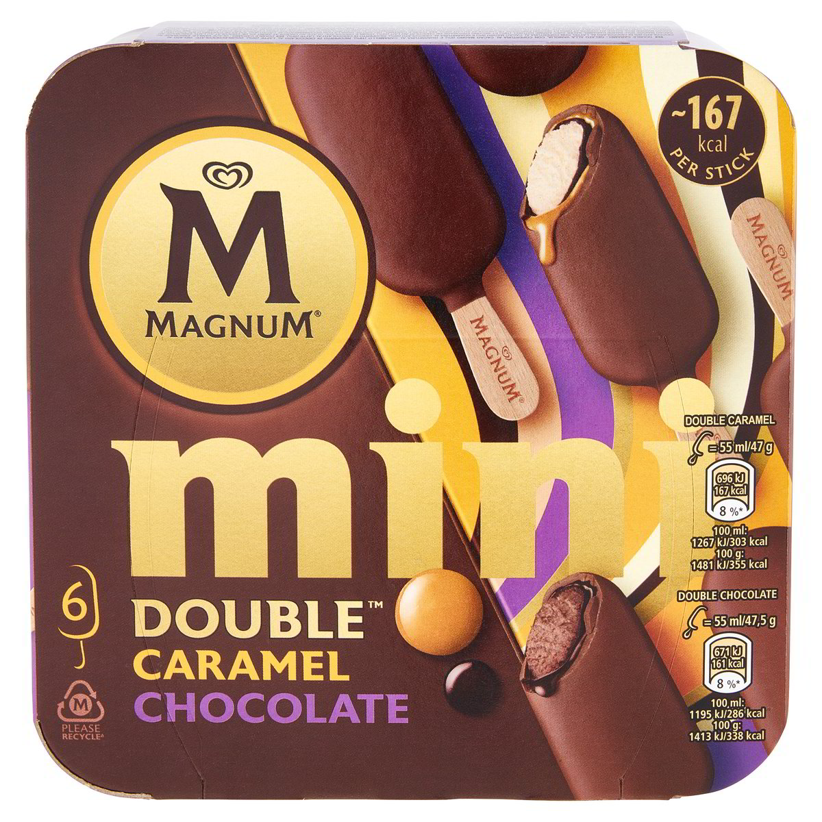 MAGNUM Mini Double Caramel chocolate 283,5 GR 6 pezzi. - Basko