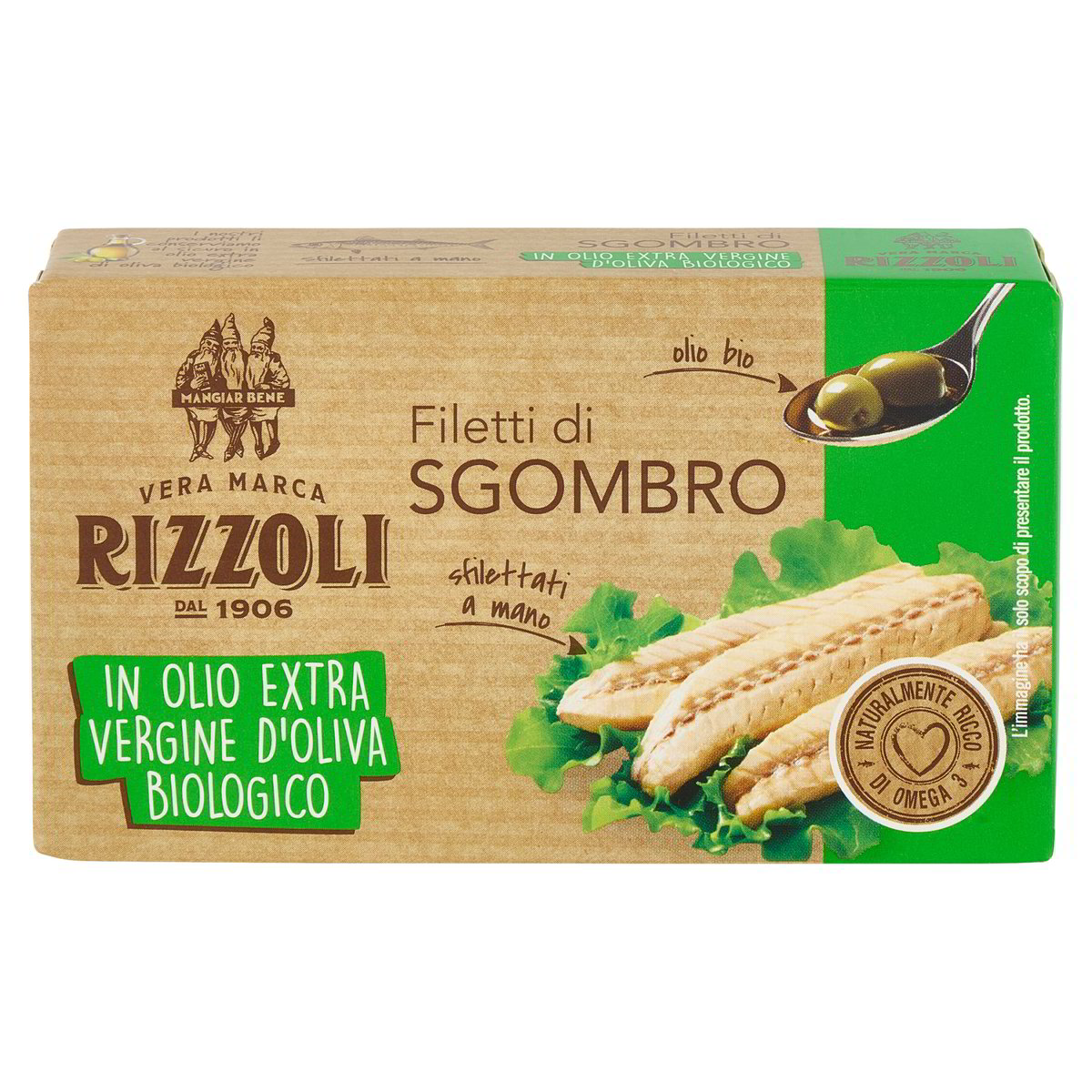 RIZZOLI Filetti di Sgombro in Olio Extra Vergine Biologico 90 GR Ricco ...