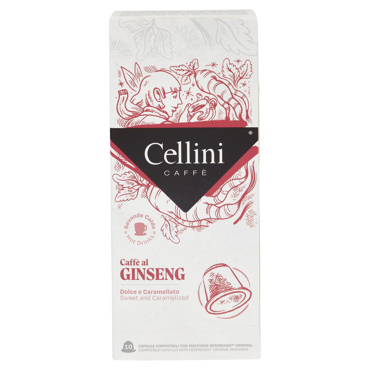 CELLINI Caffè al ginseng 70 GR 10 caps.Compatibili con macchine ...