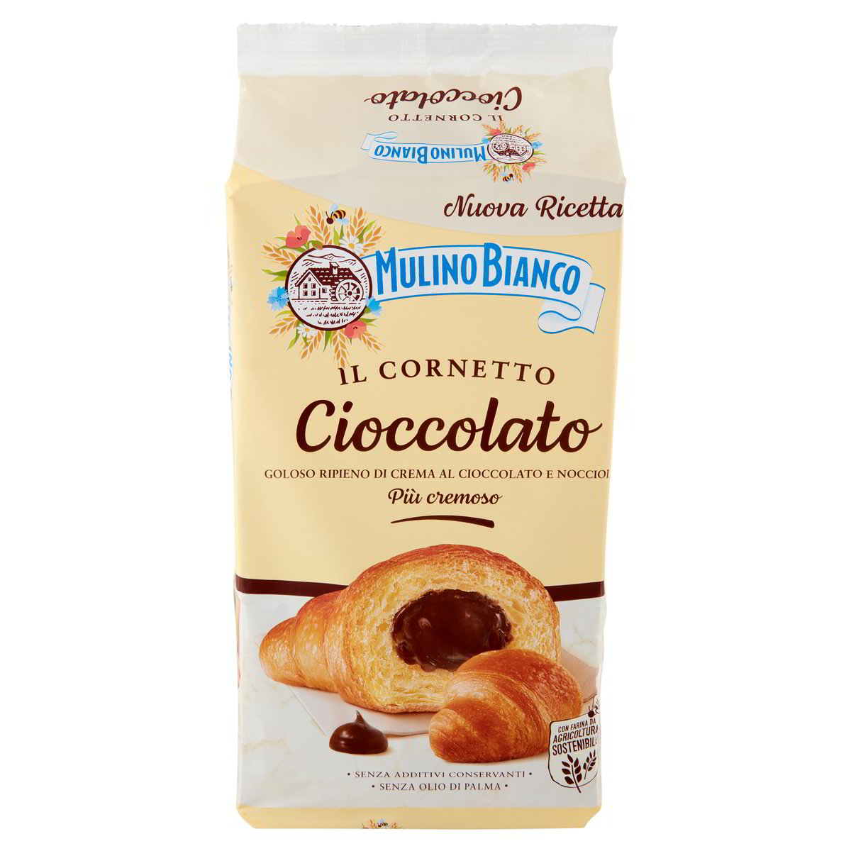 MULINO BIANCO Cornetti al cioccolato 300 GR 6 pezzi.Senza olio di palma ...