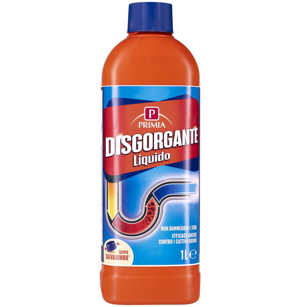 PRIMIA Disgorgante liquido 1 LT Elimina ingorghi e depositi. - Basko