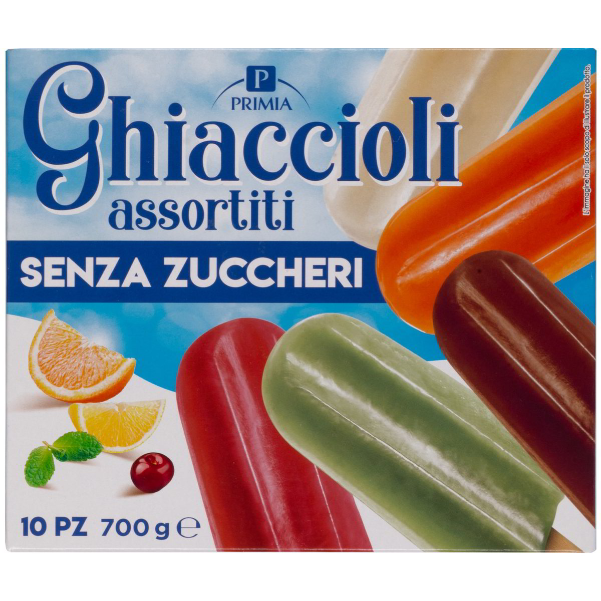PRIMIA Ghiaccioli assortiti 700 GR 10 pezzi. Senza zuccheri - Basko