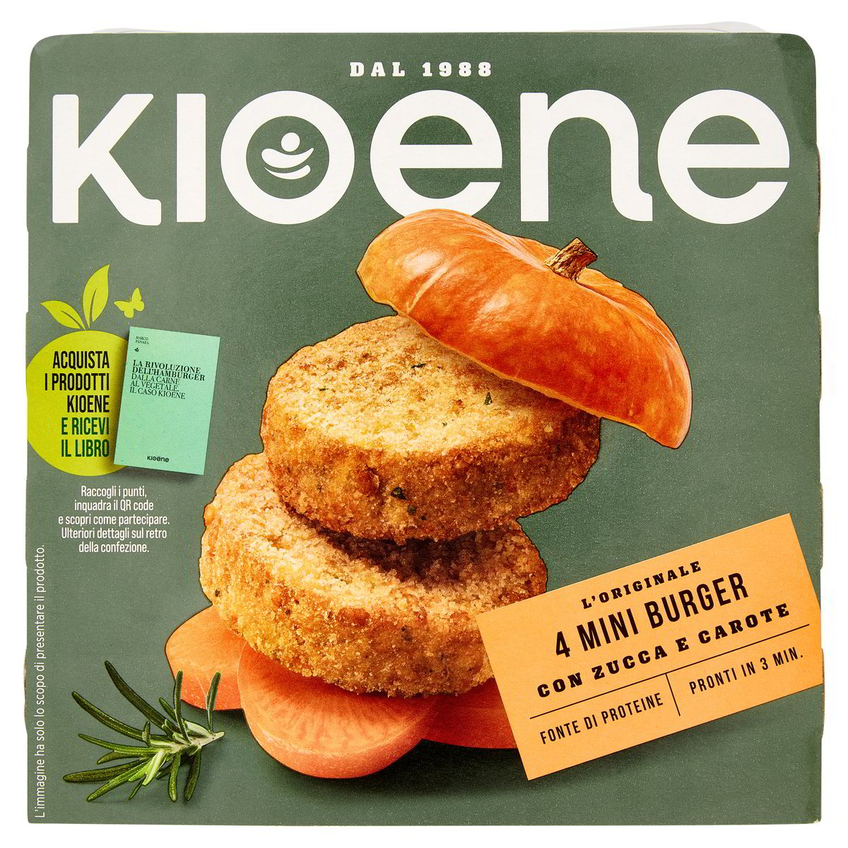KIOENE L'Originale MiniBurger vegetale con Zucca e carote 200 GR 2 ...